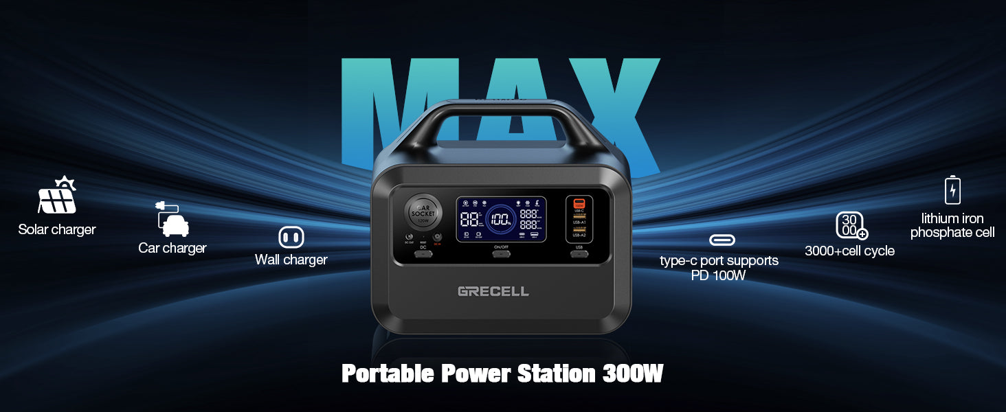 GRECELL Portable Power Station 300W