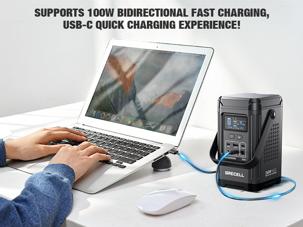 240W Portable Power Station | Grecell – GRECELL